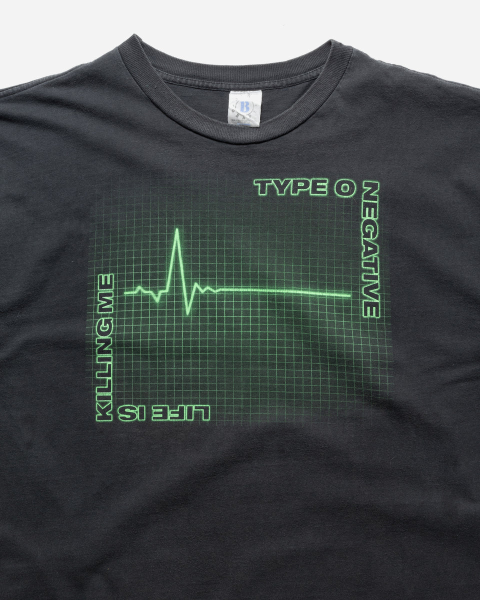 VINTAGE 2003 TYPE O NEGATIVE 'LIFE IS KILLING ME' FADED BLACK BAND TEE ...