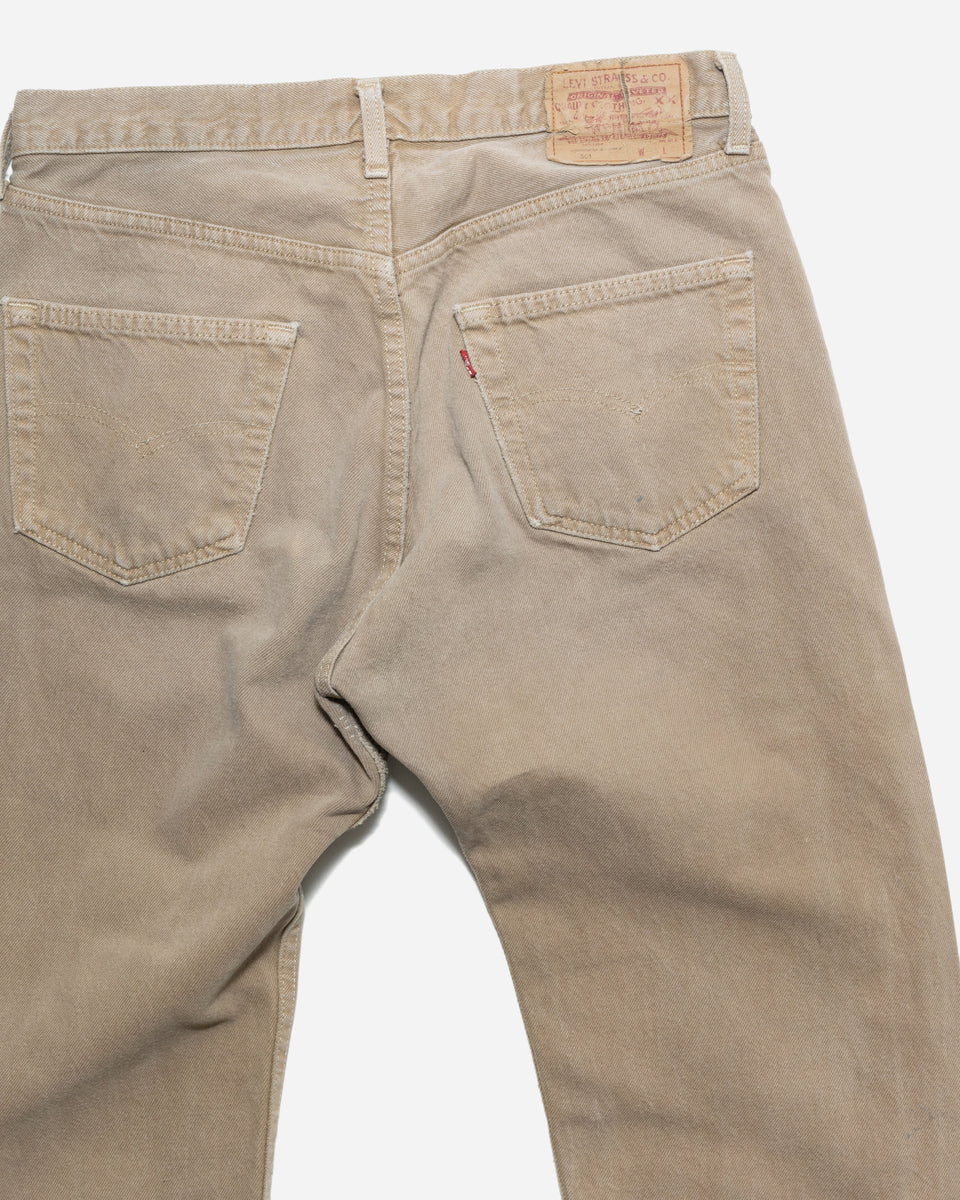 VINTAGE 1990S LEVI'S 501 TAN JEANS – UNSOUND RAGS