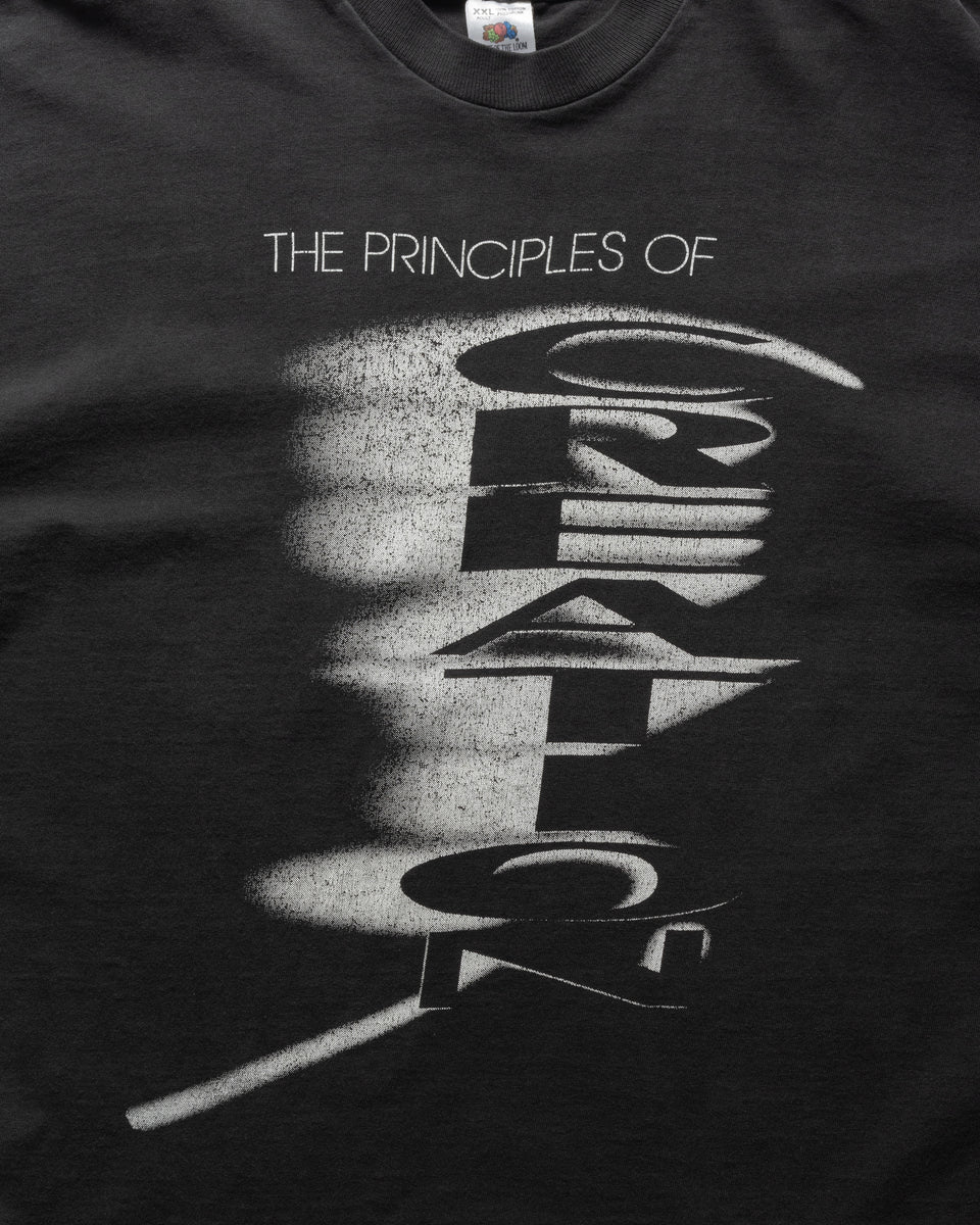 VINTAGE 1990S 'THE PRINCIPLES OF CREATION' FADED BLACK T-SHIRT ...