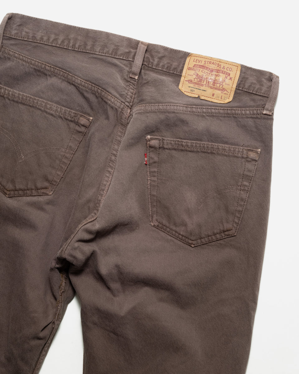 VINTAGE 1990S LEVI'S 501 FADED BROWN JEANS – UNSOUND RAGS