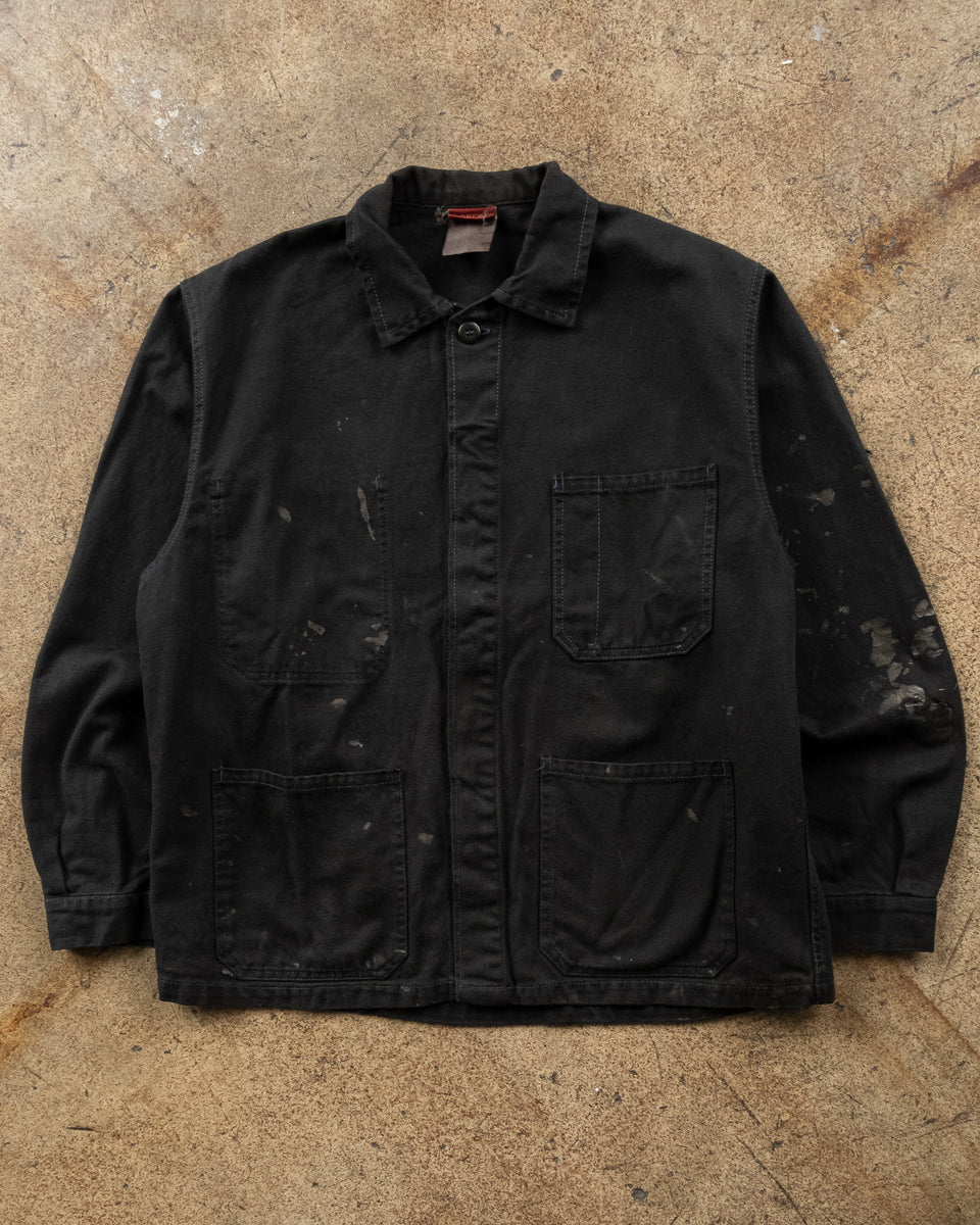 Over-Dyed Black Chore Coat - 1980s – UNSOUND RAGS