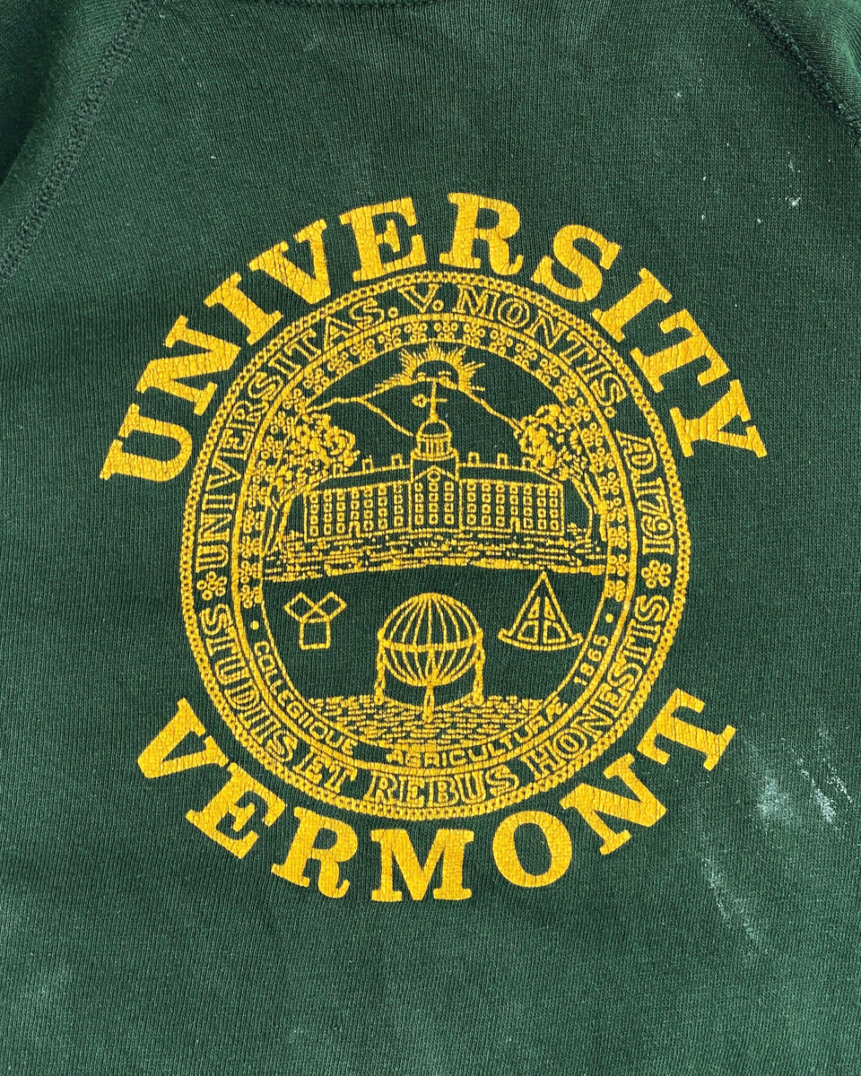 Forest Green 'University Vermont" Raglan Sweatshirt - 1990s – UNSOUND RAGS