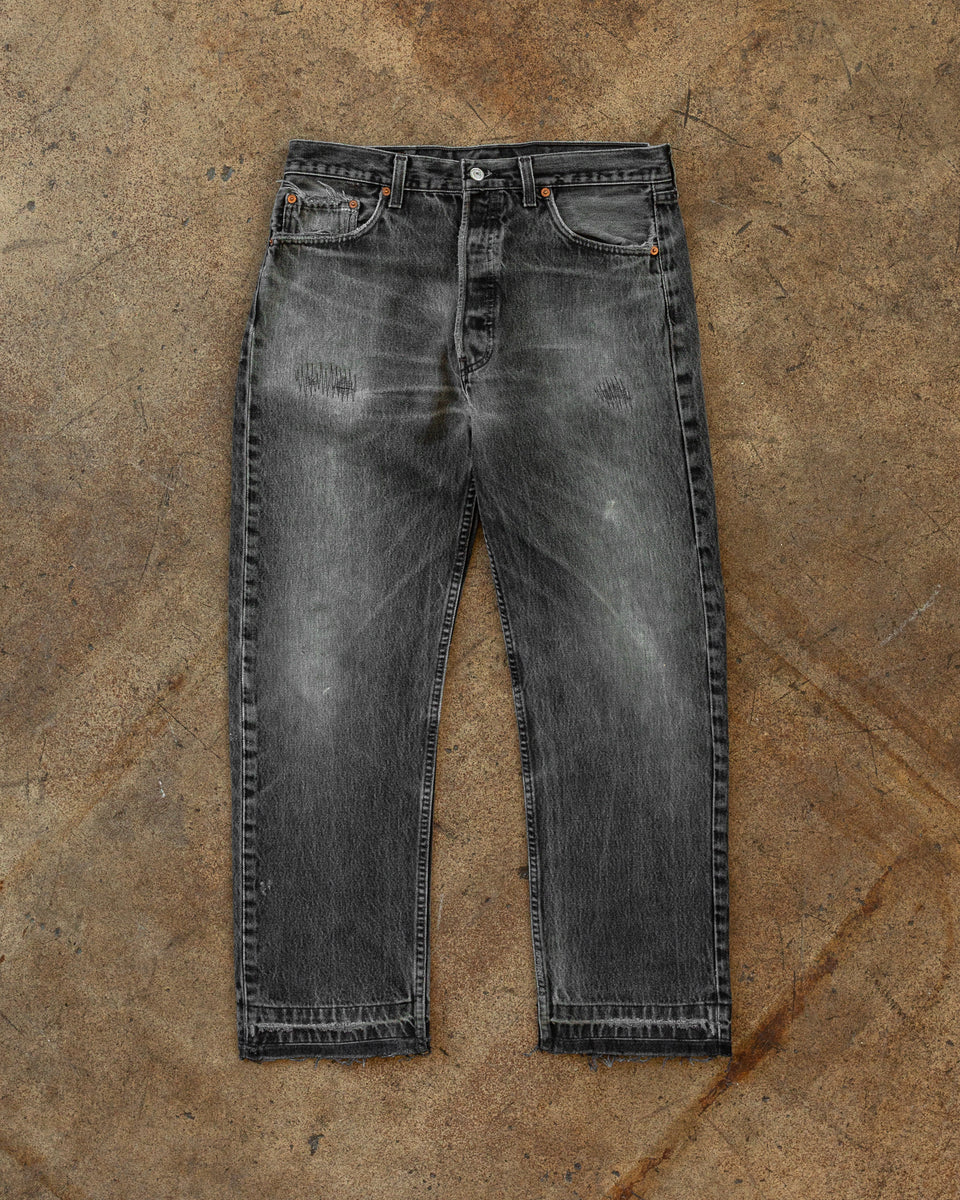 Levi's 501 Charcoal Repaired Released Hem Jeans - 1990s – UNSOUND RAGS