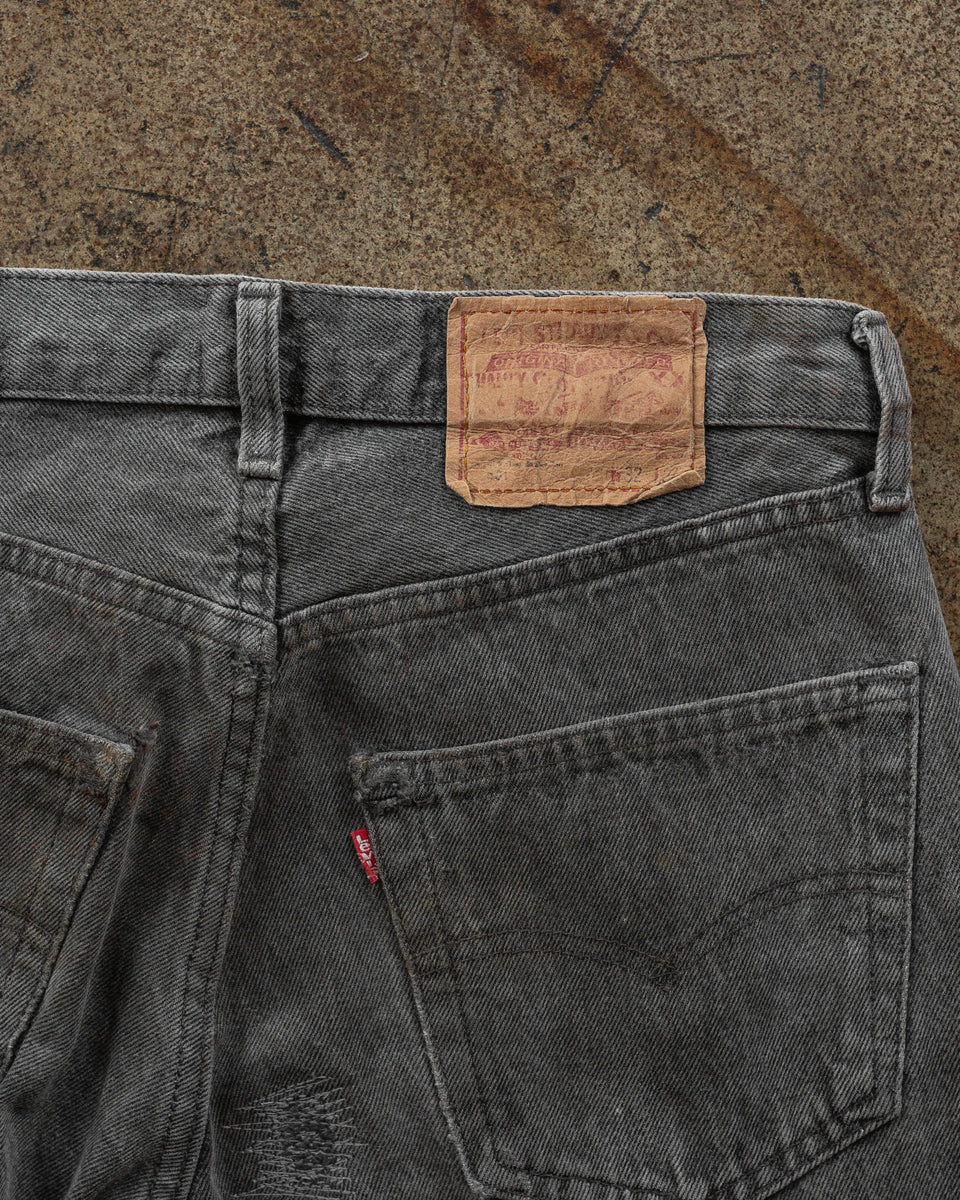 Levi's 501 Charcoal Grey Repaired Jeans - 1990s – UNSOUND RAGS