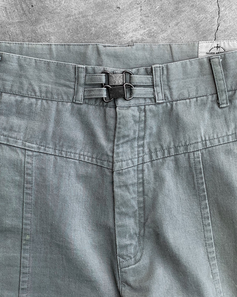 Sage Green Double Clasp Trouser - 1990s – UNSOUND RAGS