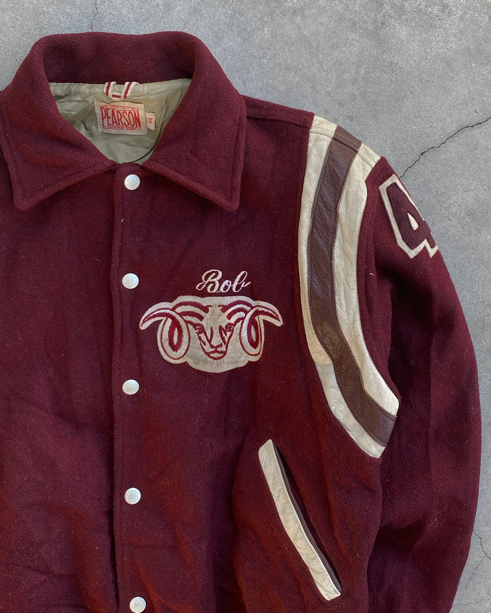 Ox Blood "Riverside" Varsity Jacket - 1980s – UNSOUND RAGS