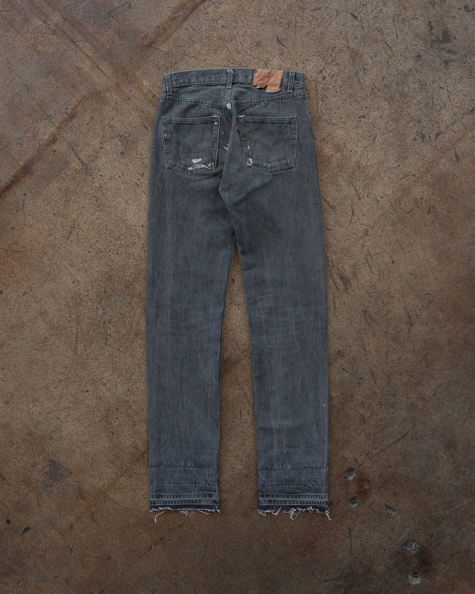Levi's 501 Charcoal Grey Released Hem Jeans - 1990s – UNSOUND RAGS