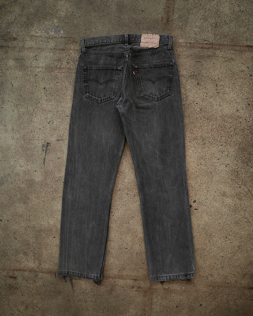 Levi's 501 Charcoal Black Distressed Jeans - 1990s – UNSOUND RAGS