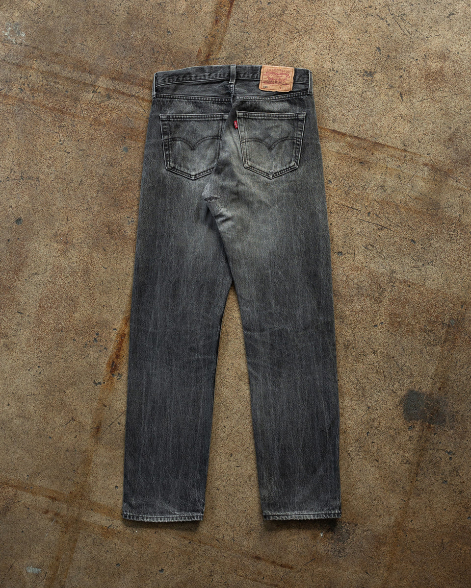 Levi's 501 Charcoal Grey Repaired Jeans - 1990s – UNSOUND RAGS