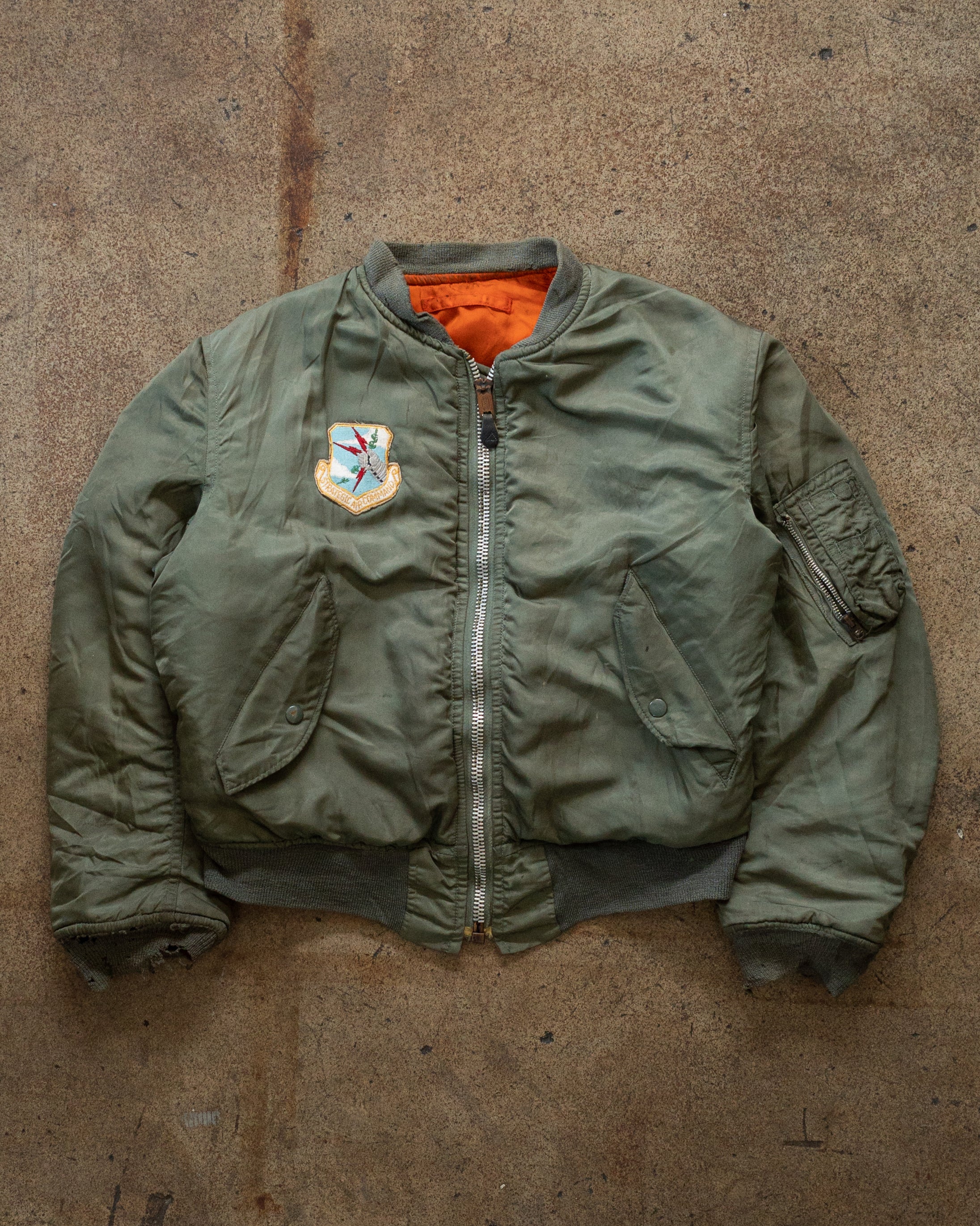 Olive "Strategic Air Command" Cropped Bomber Jacket - 1970s – UNSOUND RAGS