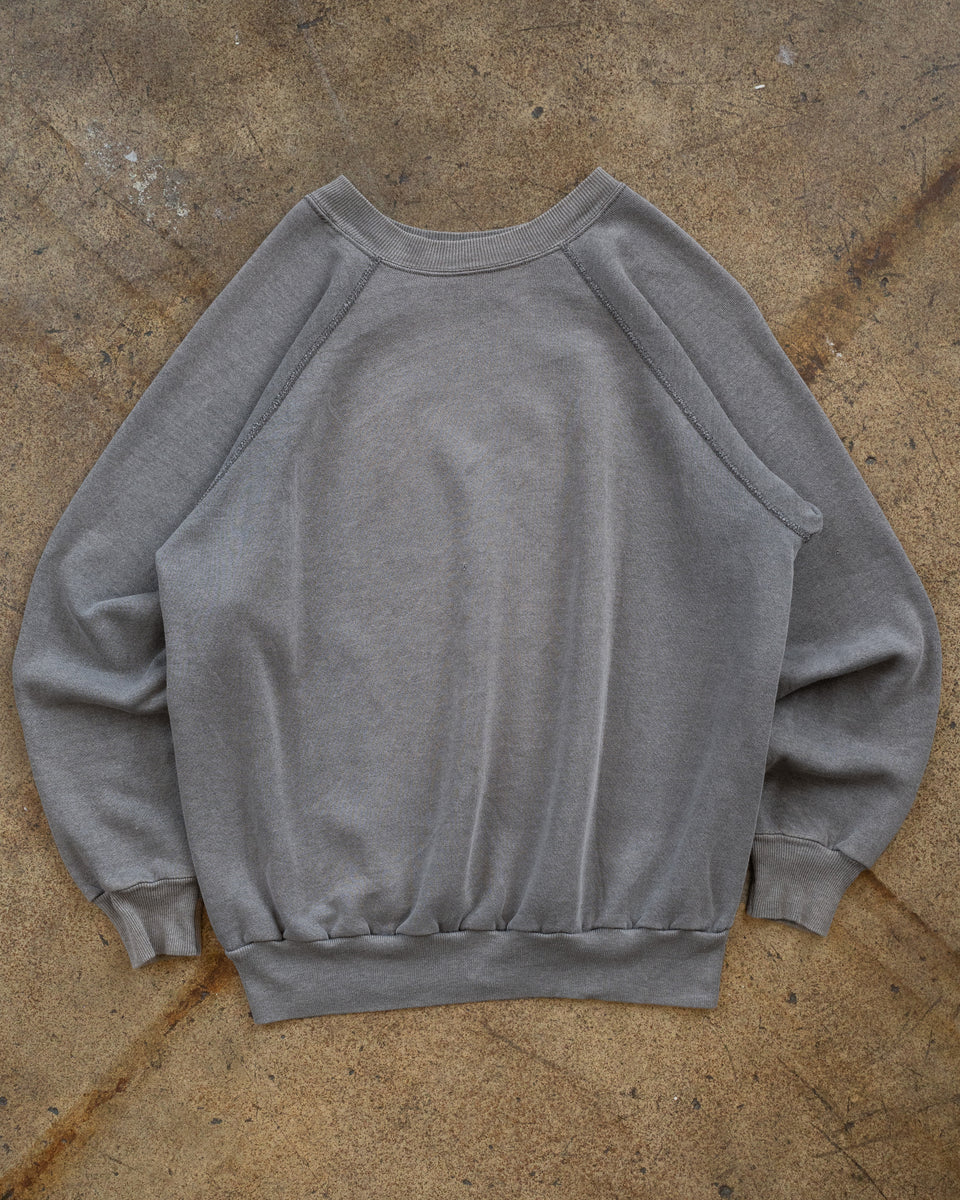 Sun Faded Grey Raglan Sweatshirts - 1990s – UNSOUND RAGS
