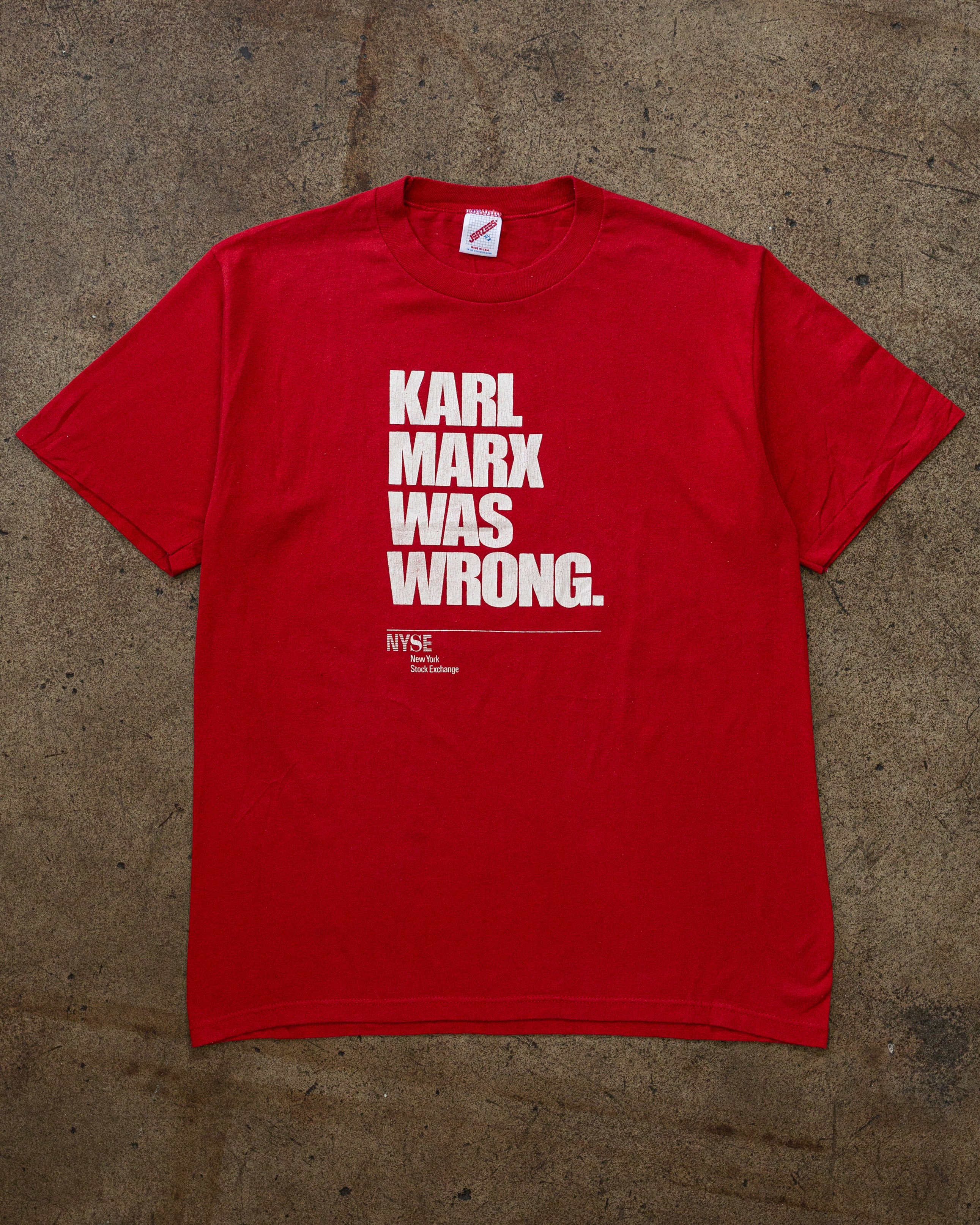 Single Stitched "Karl Marx Was Wrong" Neoliberal Tee - 1990s – UNSOUND RAGS