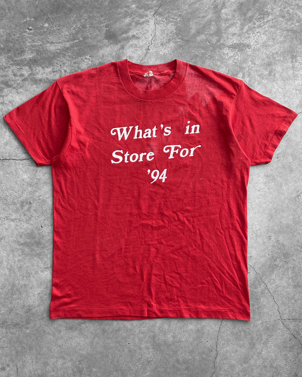Sun Faded "What's In Store For 94'" Tee - 1990s – UNSOUND RAGS
